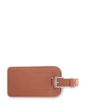 ROYCE NEW YORK Leather Luggage Tag - Tan