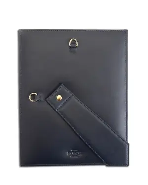 ROYCE NEW YORK Leather Picture Frame - Navy Blue
