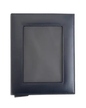 ROYCE NEW YORK Leather Picture Frame - Navy Blue