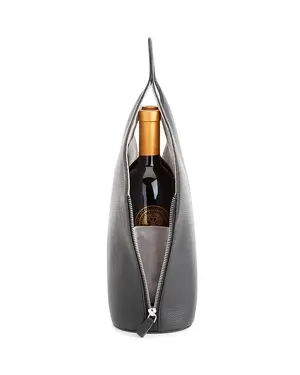 ROYCE NEW YORK Royce New York Leather Wine Tote Black
