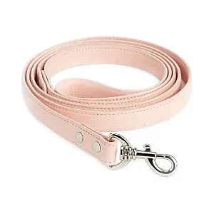 ROYCE NEW YORK Royce New York Luxe Leather 6' Dog Leash Light Pink