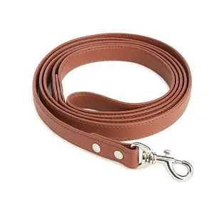 ROYCE NEW YORK Royce New York Luxe Leather 6' Dog Leash Tan