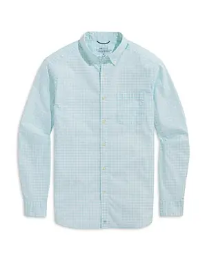 Vineyard Vines Gingham On-the-go Brrr Classic Fit Shirt A305 Crystal Blue