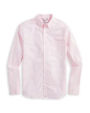 Vineyard Vines Gingham On-the-go Brrr Classic Fit Shirt D224 Flami