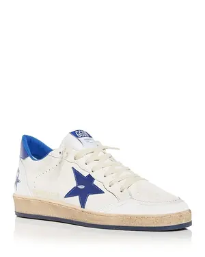 GOLDEN GOOSE Ball Star Low Top Sneakers - White/blue