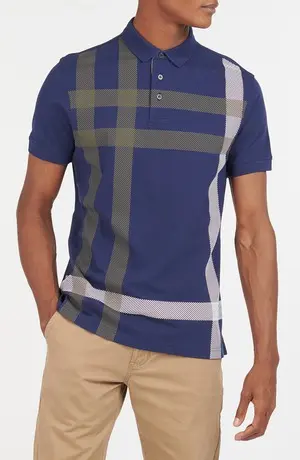 Barbour Blaine Tartan Polo Regal Blue