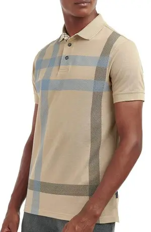 Barbour Blaine Tartan Polo Washed Stone