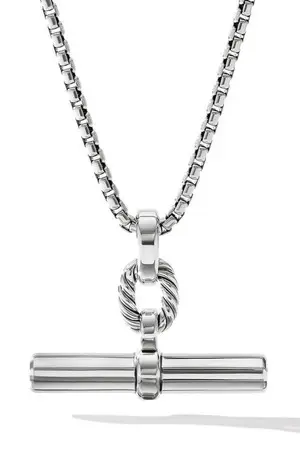David Yurman Lexington Barrel Pendant - Silver