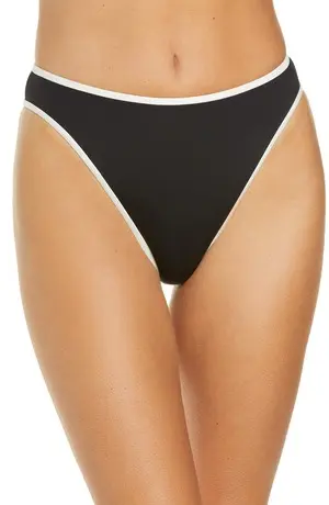 L*Space LSPACE Nora Bitsy Bikini Bottoms Black/ Cream