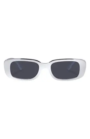 AIRE CERES 51mm Rectangular Sunglasses Silver Chrome