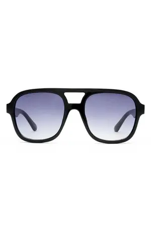 AIRE AIRE Whirlpool Aviator Sunglasses Black/smoke Grad