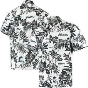 Reyn Spooner Miami Marlins Aloha Button-down Shirt - White