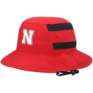 Adidas Nebraska Huskers 2021 Sideline Aeroready Bucket Hat - Scarlet