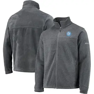 Columbia Philadelphia 76ers Embroidered Fleece Jacket - Heather Charcoal