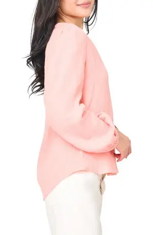 GIBSONLOOK Cotton Gauze Blouse - Peach