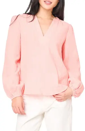 GIBSONLOOK Cotton Gauze Blouse - Peach