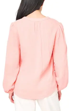 GIBSONLOOK Cotton Gauze Blouse - Peach
