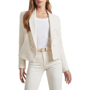 L'Agence Brooke Double Breasted Blazer - Ecru