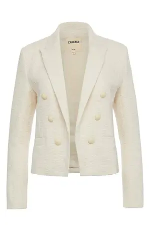 L'Agence Brooke Double Breasted Blazer - Ecru