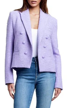 L'Agence L'AGENCE Brooke Double Breasted Blazer Lavender