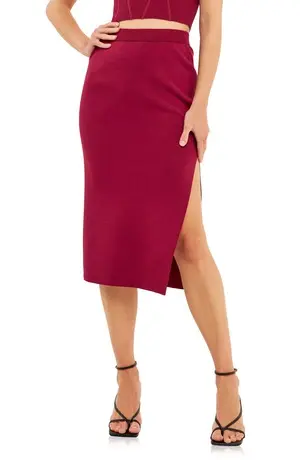 Endless Rose Side Slit Midi Skirt