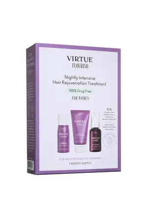 VIRTUE Flourish Nightly Intensive Hair Rejuvenation Treatment 1 Month Supply - Aqua