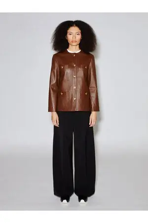 Rosetta Getty Button Pocket Crewneck Jacket
