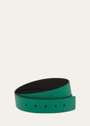 Prada Prada Reversible Saffiano Leather Belt Strap F0yog Mango/nero