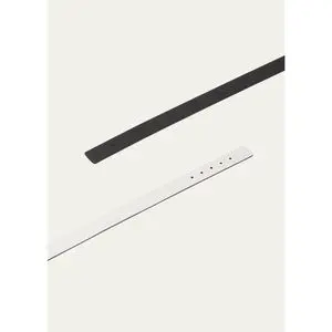 Prada Reversible Saffiano Leather Belt Strap - Papaya/nero