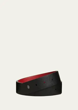 Prada Prada Reversible Saffiano Leather Belt Strap Red