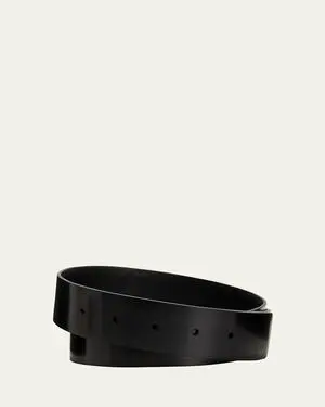 Prada Prada Spazzolato Leather Belt Strap - Nero