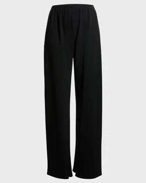THE ROW Gala Wide-leg Crepe Pants - Black