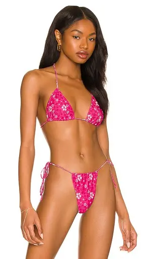 Superdown Kimmie Bikini Top - Pink Floral
