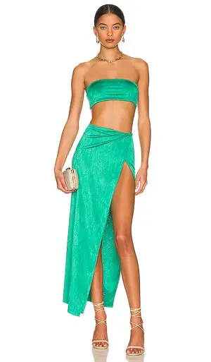 Superdown Karolyna Maxi Skirt Set - Teal