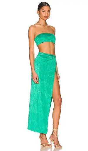 Superdown Karolyna Maxi Skirt Set - Teal