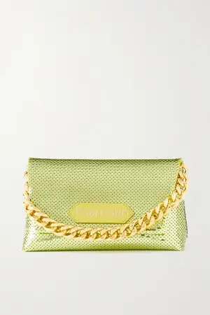 TOM FORD Mini Sequined Metallic Leather Clutch