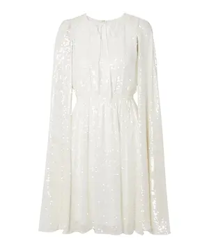 Erdem Austin Cape-effect Sequined Chiffon Midi Dress