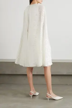 Erdem Austin Cape-effect Sequined Chiffon Midi Dress