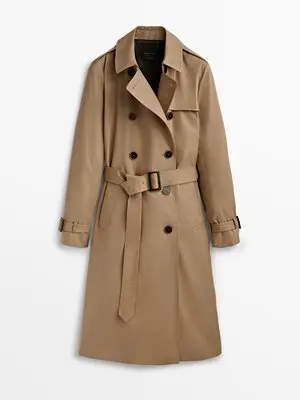Massimo Dutti Classic Cotton Trench Coat