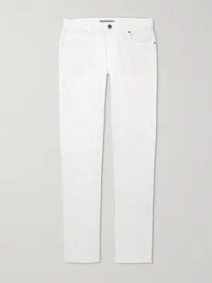 Men's White Ripped Skinny Jeans