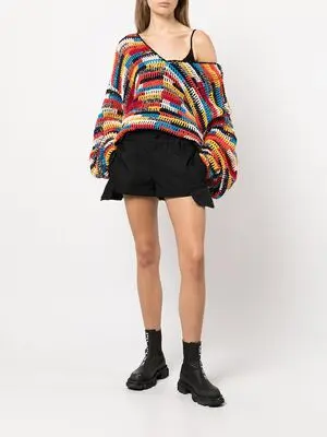 Monse Smocked-detail Cargo Shorts