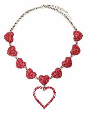 Moschino Crystal Heart-embellished Necklace