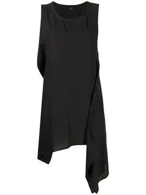 Y’s Sleeveless Draped-hem Top