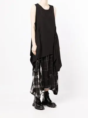 Y’s Sleeveless Draped-hem Top