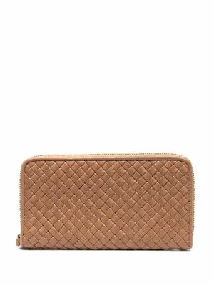 Officine Creative Juliet 101 Interwoven Leather Purse - Brown