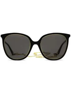 Gucci Round Frame Sunglasses - Black