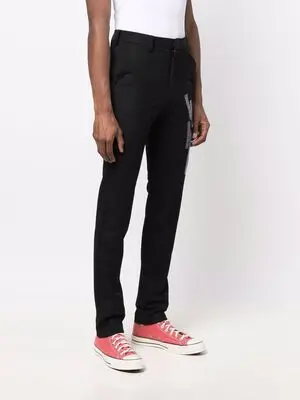 DOUBLET Label-print Straight-leg Trousers