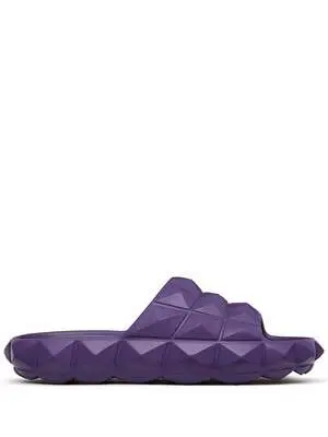 Valentino Garavani Rockstud Flat Slides - Purple