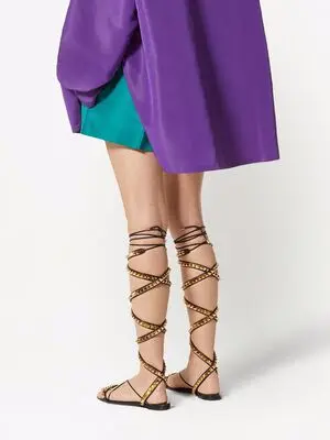 Valentino Garavani Drawstring-waist Pressed-crease Shorts