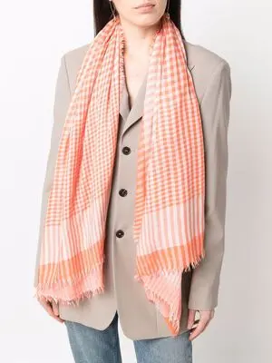 Faliero Sarti Check Pattern Scarf